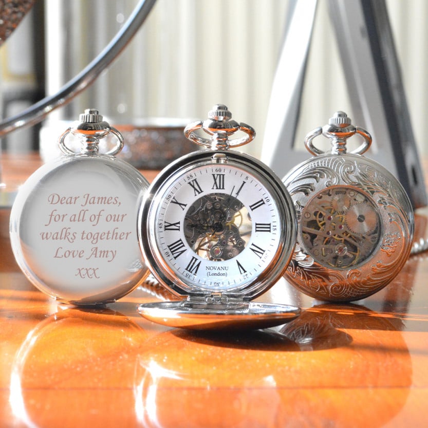 Engraved Best Man Pocket Watch