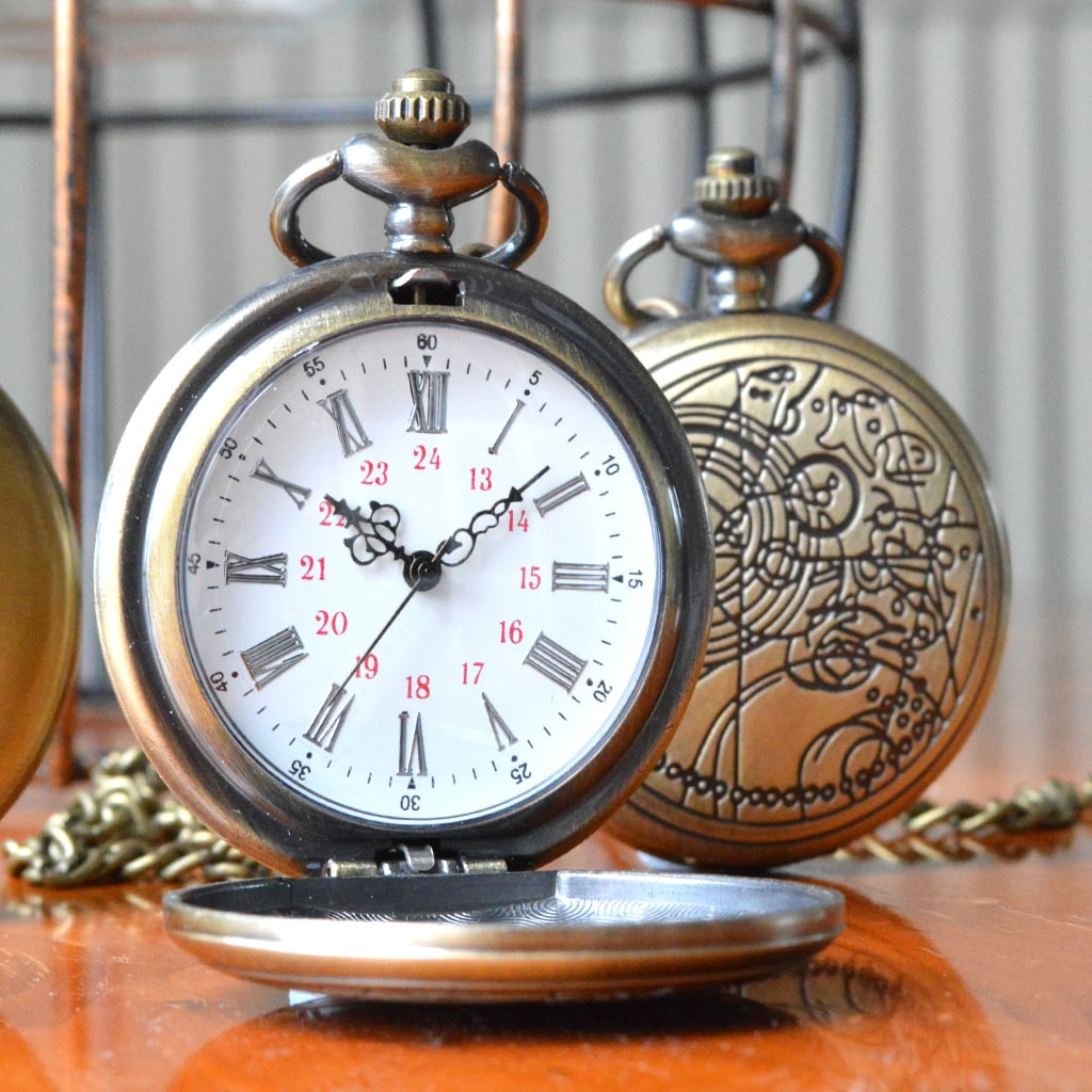 Engraved Bronze Pocket Watch Constellation Design - GiftsOnline4U