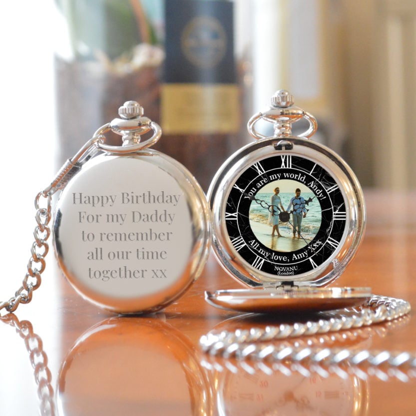 Personalised Pocket Watch With Photo Upload - GiftsOnline4U