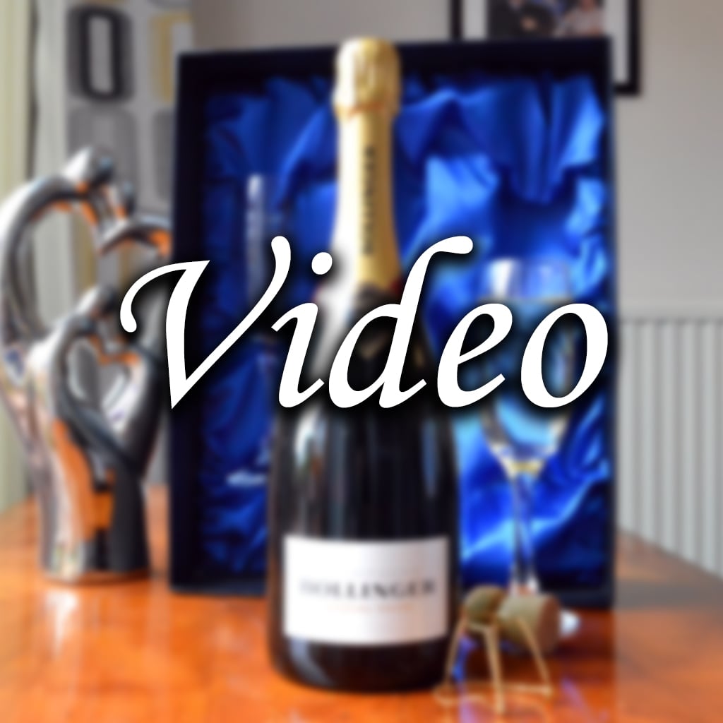 Bollinger Champagne Gift Set with Engraved Flutes in Blue Box ...