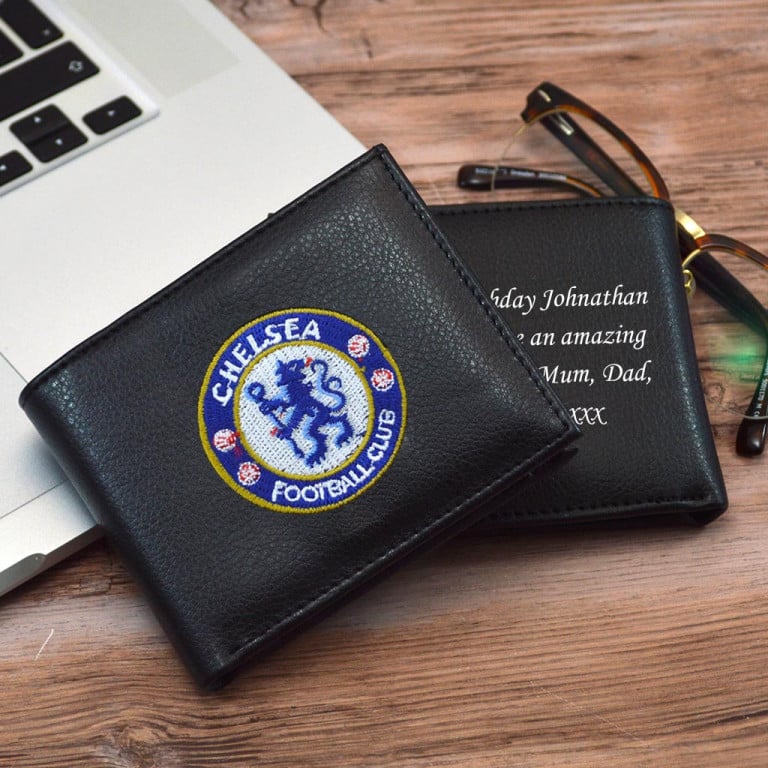 Personalised Chelsea Wallet with Embroidered Club Badge
