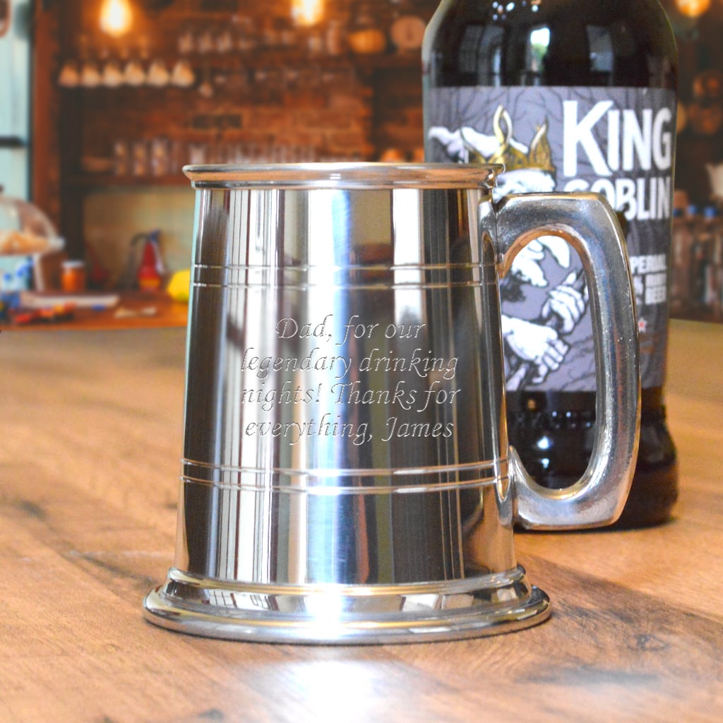 Engraved Half Pint Pewter Tankard - GiftsOnline4U