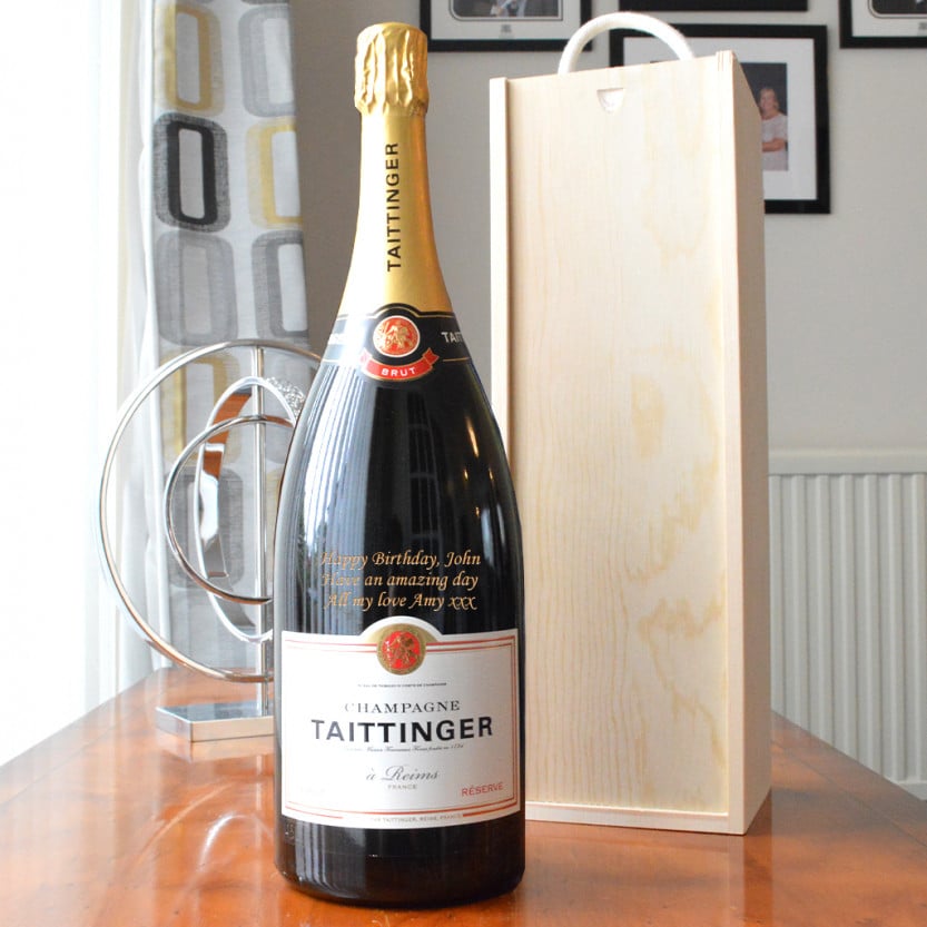 Personalised Taittinger Magnum of Champagne - GiftsOnline4U