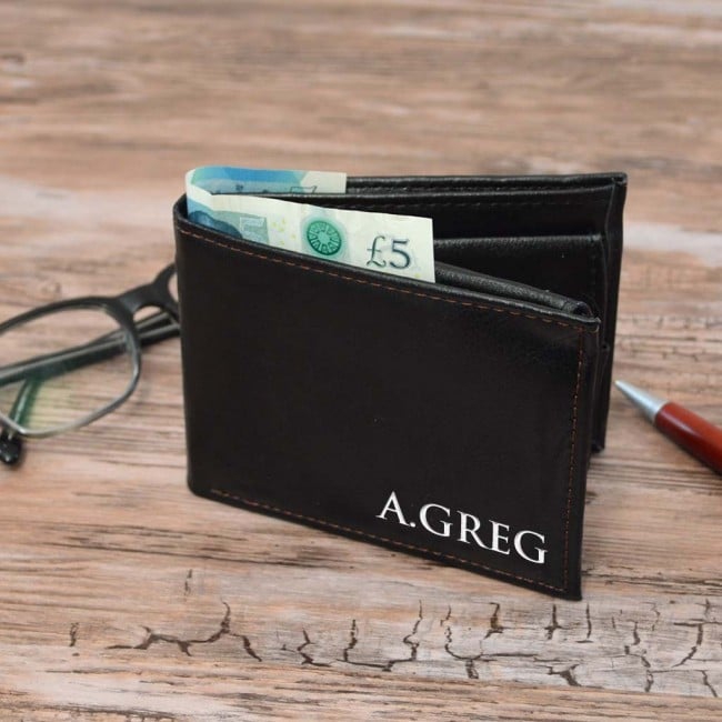 Personalised Black Wallet for Men - GiftsOnline4U