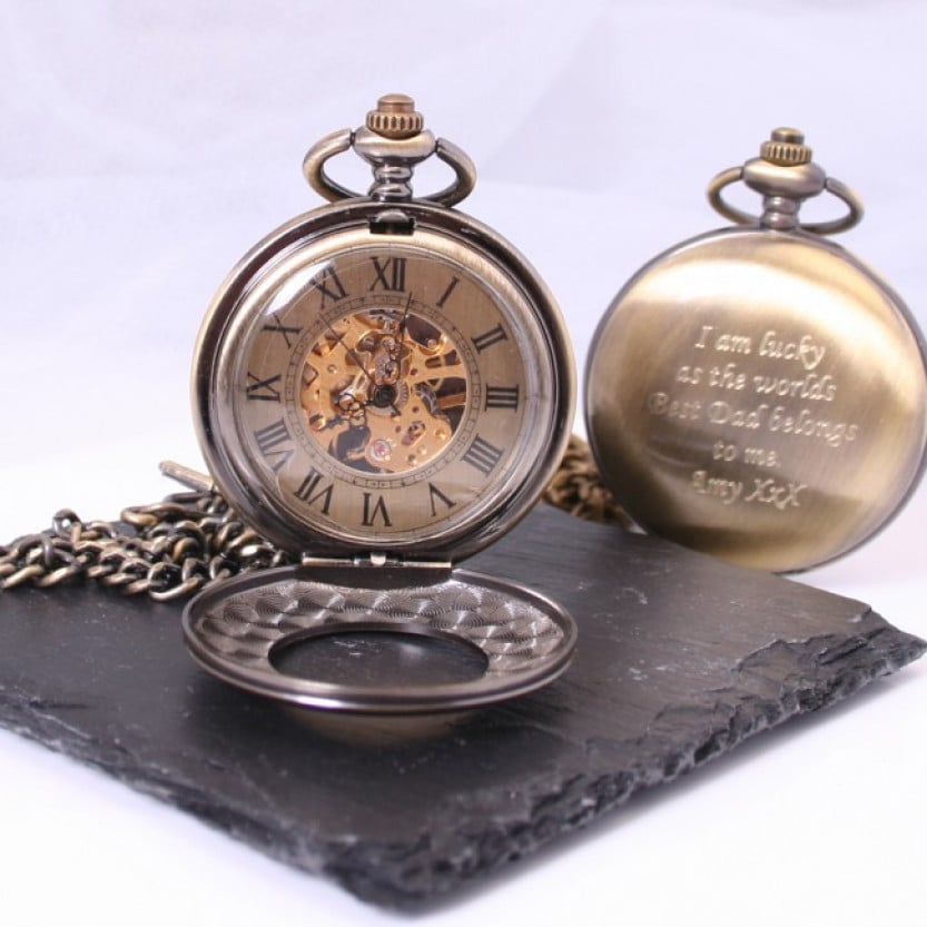 Engraved Pocket Watch | Men's Personalised Pocket Watches
