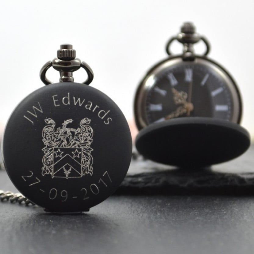 Shop Engraved Family Crest Pocket Watch - GiftsOnline4U