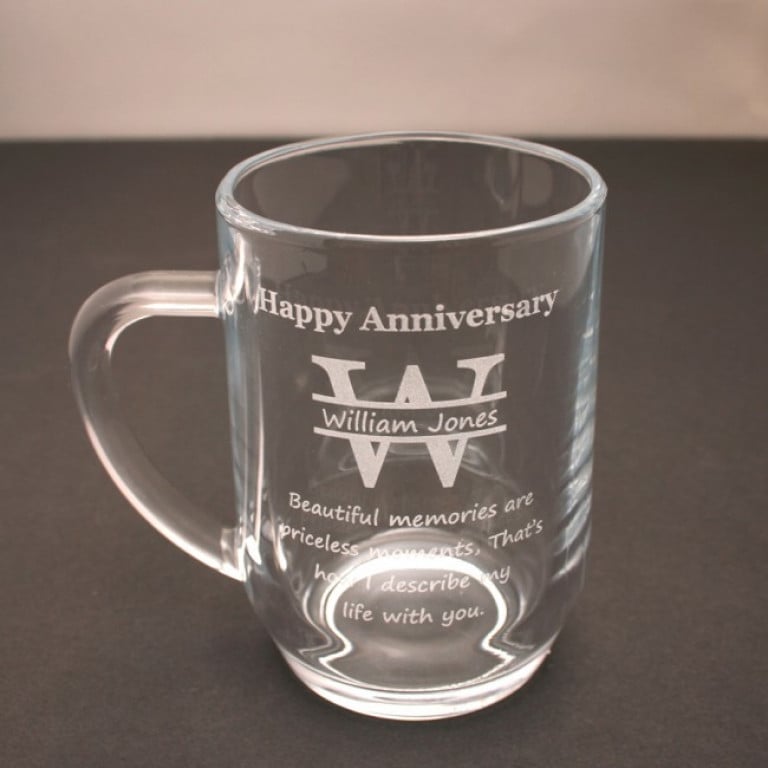 Personalised Tankard with Monogram Design - GiftsONline4U