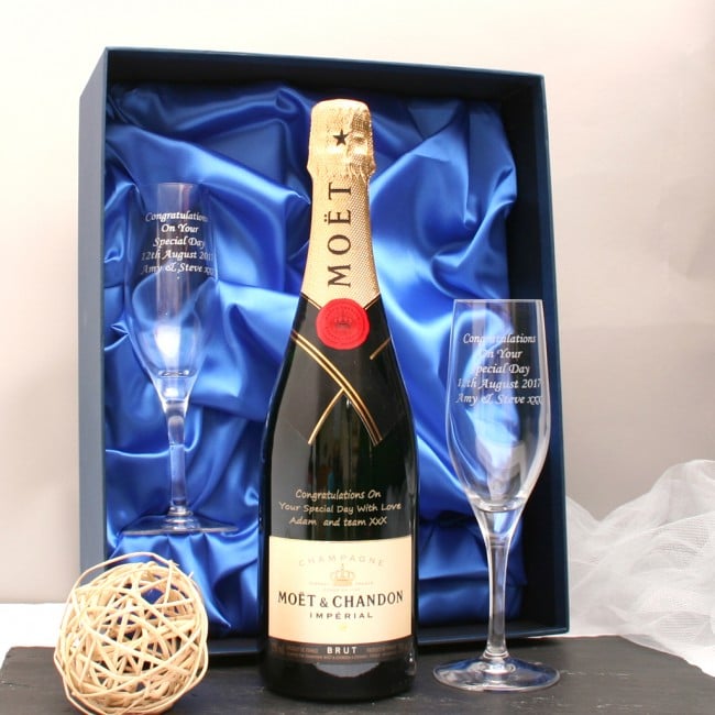 Personalised Moet Champagne Gift Set with Engraved Champagne Flutes ... Personalised Moet Champagne Gift Set with Engraved Champagne Flutes ...