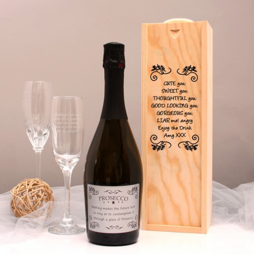 Personalised Prosecco | Engraved Glass & Bottle Gift Sets