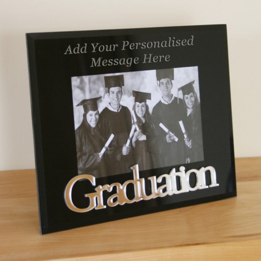 Personalised Graduation Photo Frame in Black - GiftsOnline4U