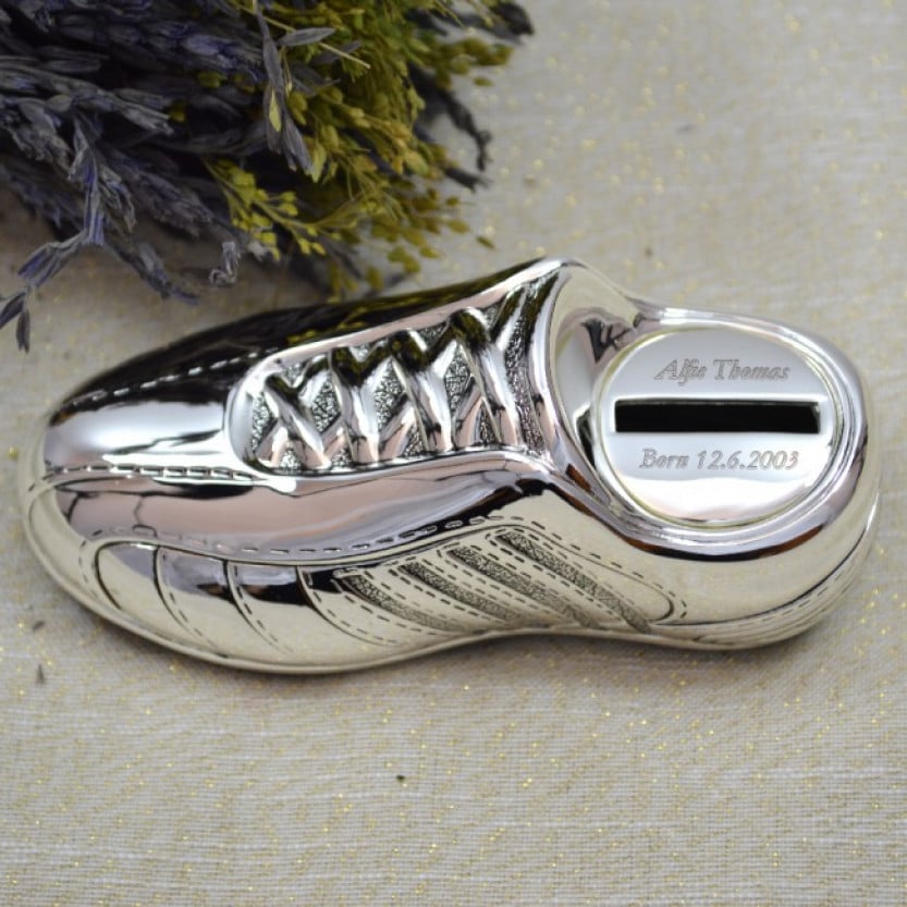 Engraved Football Boot Money Box - GiftsOnline4U