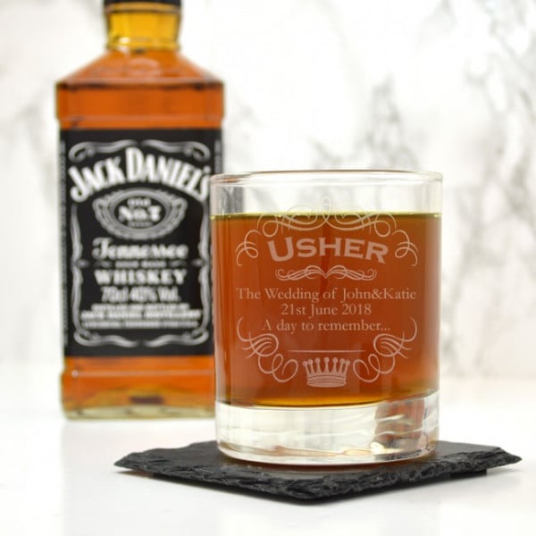 Personalised Whiskey Tumbler For The Usher - GiftsOnline4U