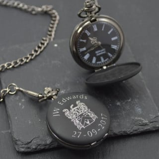 Engraved Family Crest Pocket Watch - GiftsOnline4U