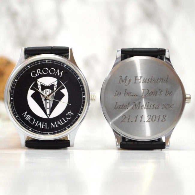 Personalised Wrist Watch For The Groom Gifts
