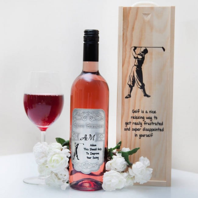 Personalised Golfers Wine Gift Set - GiftsOnline4U