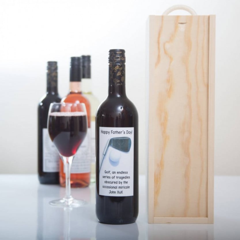 Personalised Wine With Golf Label - GiftsOnline4U