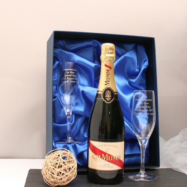 Mumm Champagne Gift Set with Champagne Flutes - GiftsOnline4U