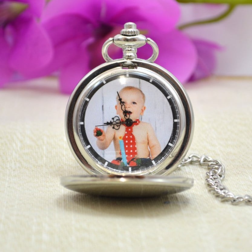 Buy Personalised Photo Pocket Watch - GiftsOnline4U