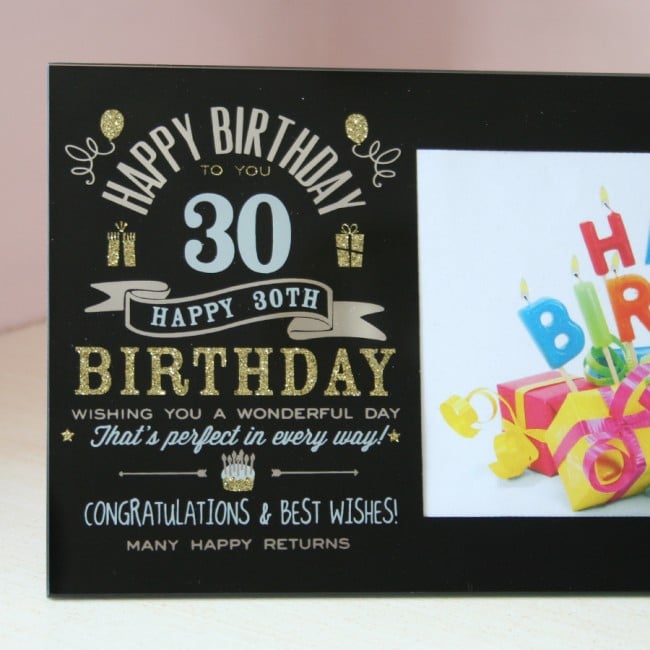 Personalised 30th Birthday Frame with Sentiments - GiftsOnline4U
