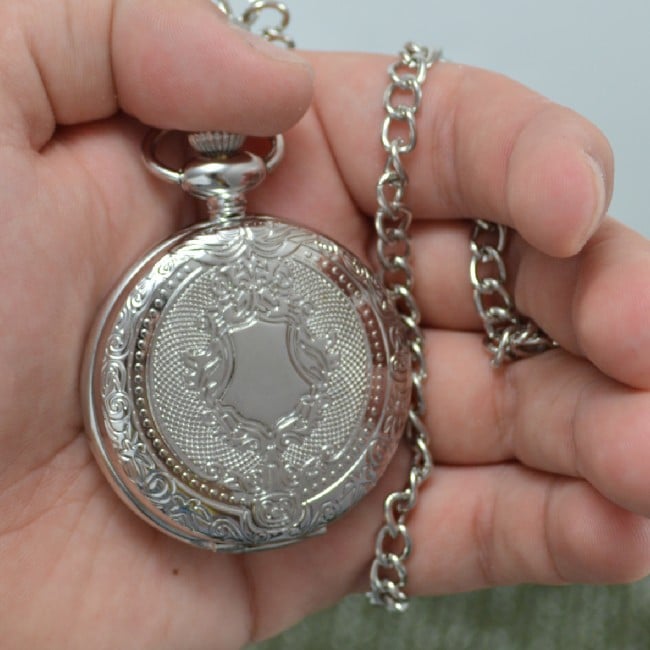 Personalised Quartz Pocket Watch Ornate Design - GiftsOnline4U