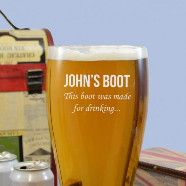 Personalised Giant Beer Boot Glass - GiftsOnline4U