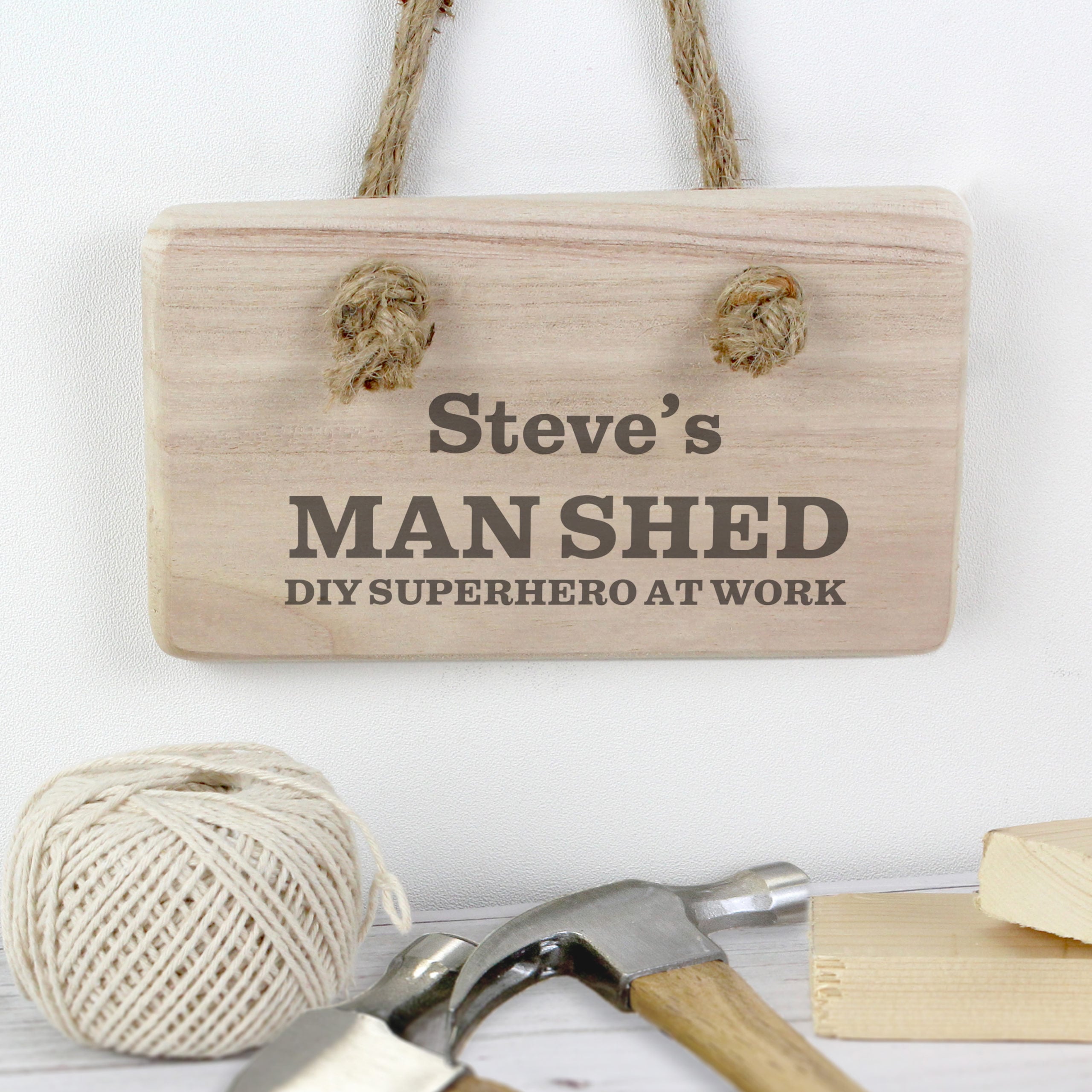 Personalised Man At Work Wooden Sign - GiftsOnline4U