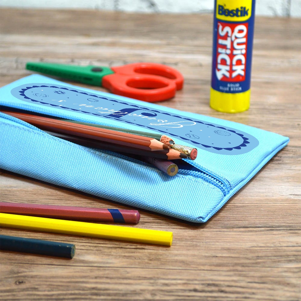 Personalised Sporty Pencil Case With Your Initial & Name