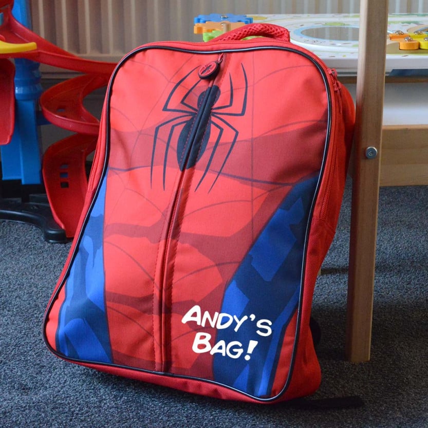 Personalised Spider-Man Backpack Suit Design - GiftsOnline4U