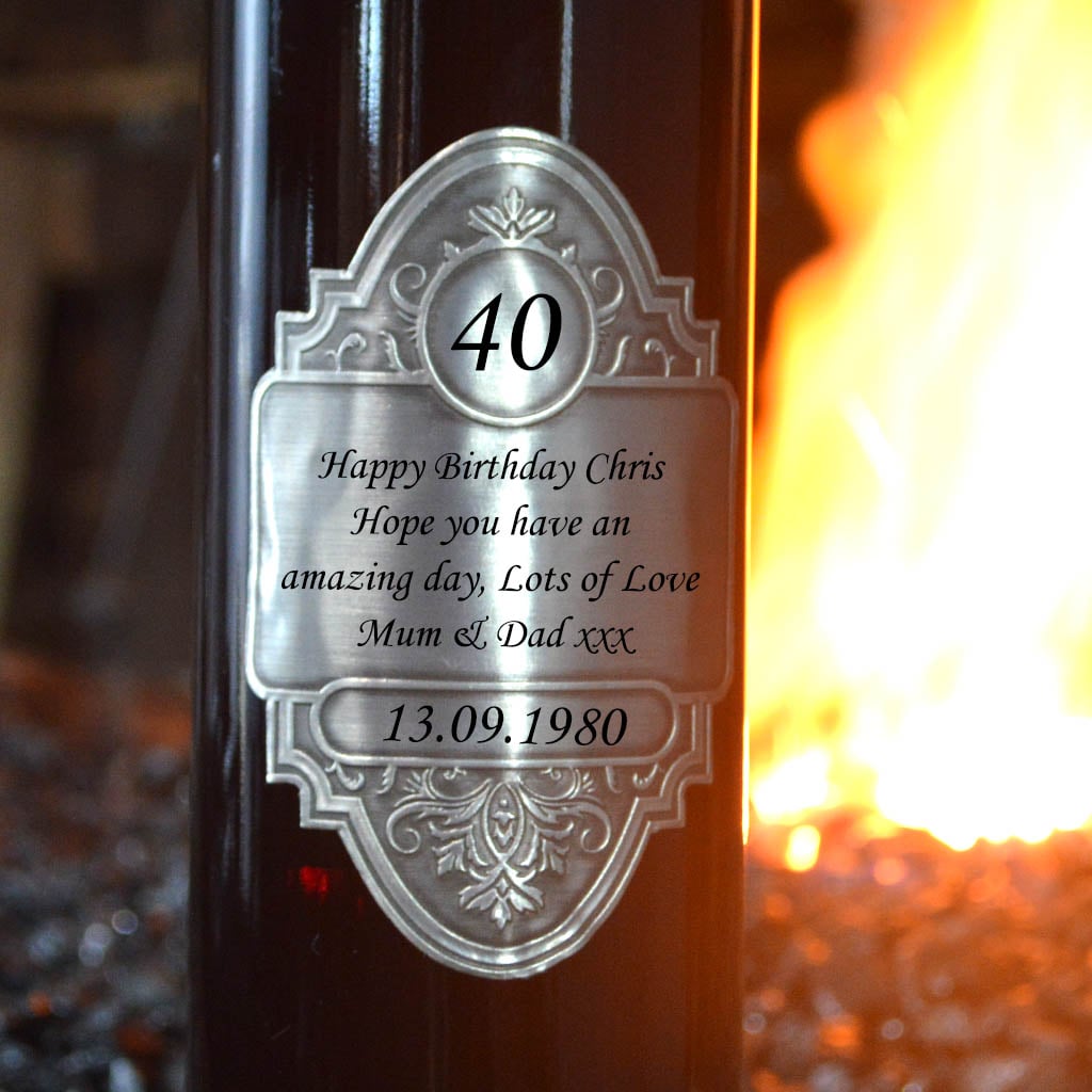 Personalised Barolo Birthday Pewter Label - GiftsOnline4U