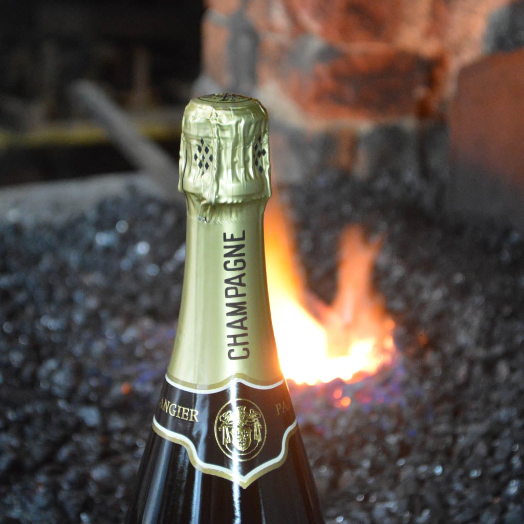 Personalised Champagne Gemini Pewter Label