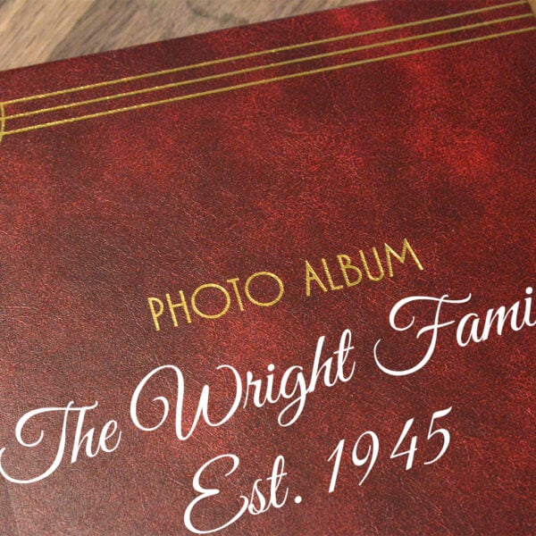 Personalised Photo Album Vintage Red Design - GiftsOnline4U