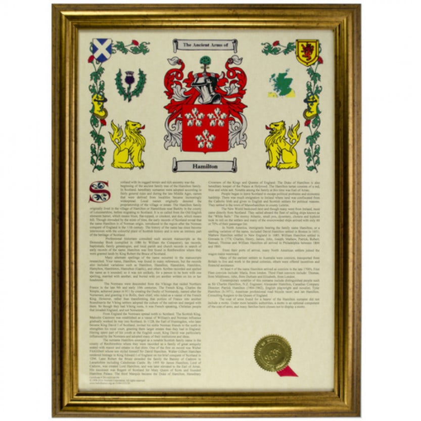 Personalised Framed Family History Scroll - GiftsOnline4U