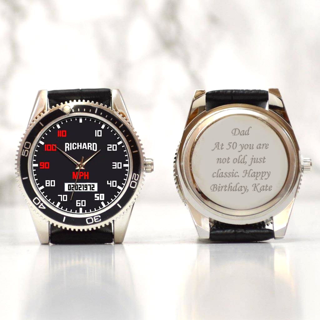 Personalised 50th Birthday Watch with Speedo Design - GiftsOnline4U