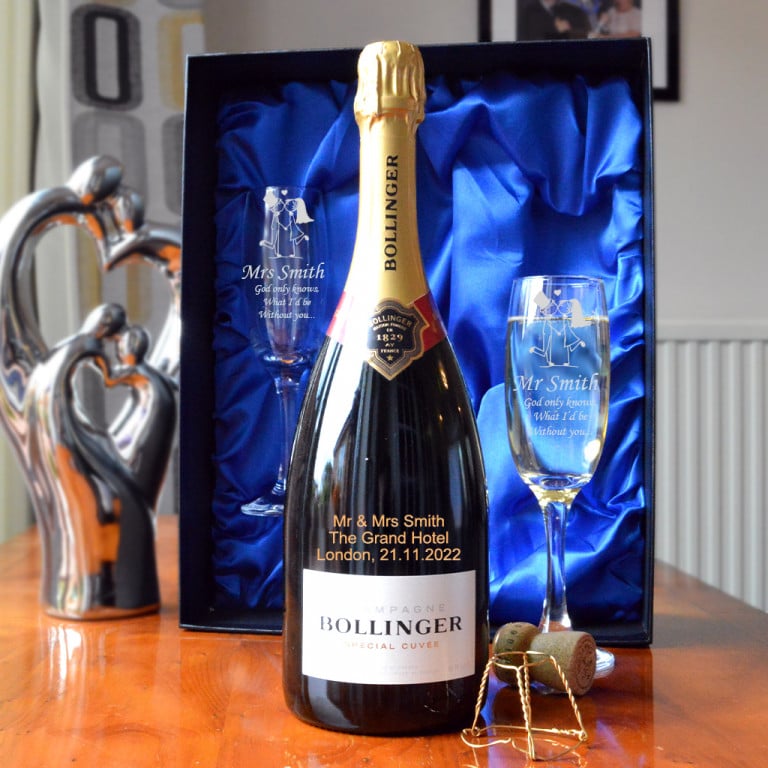Buy Personalised Wedding Bollinger Champagne Gift Set