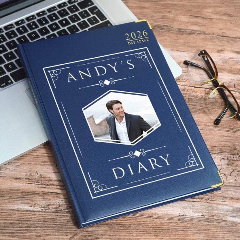Personalised 2026 Photo Diary A5 & A4 in Black, Blue or Red