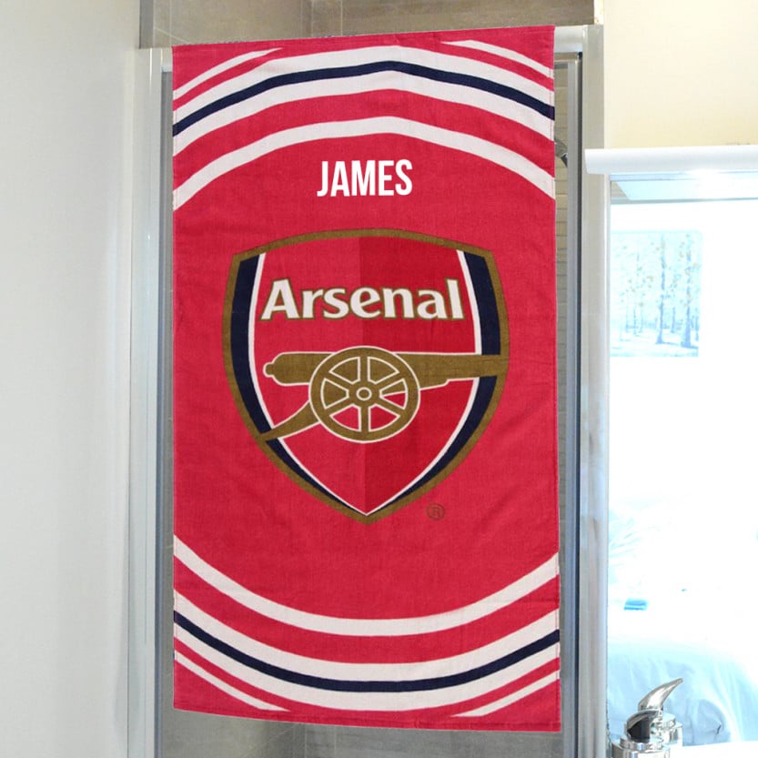 Personalised Arsenal Beach Towel - GiftsOnline4U