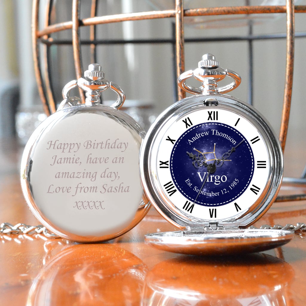 Personalised Virgo Galaxy Pocket Watch - GiftsOnline4U