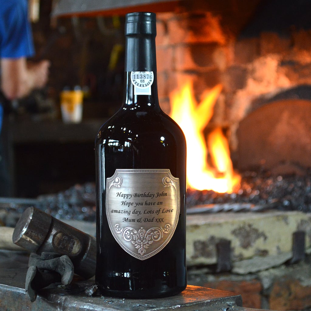 Personalised Ruby Port Pewter Label - GiftsOnline4U