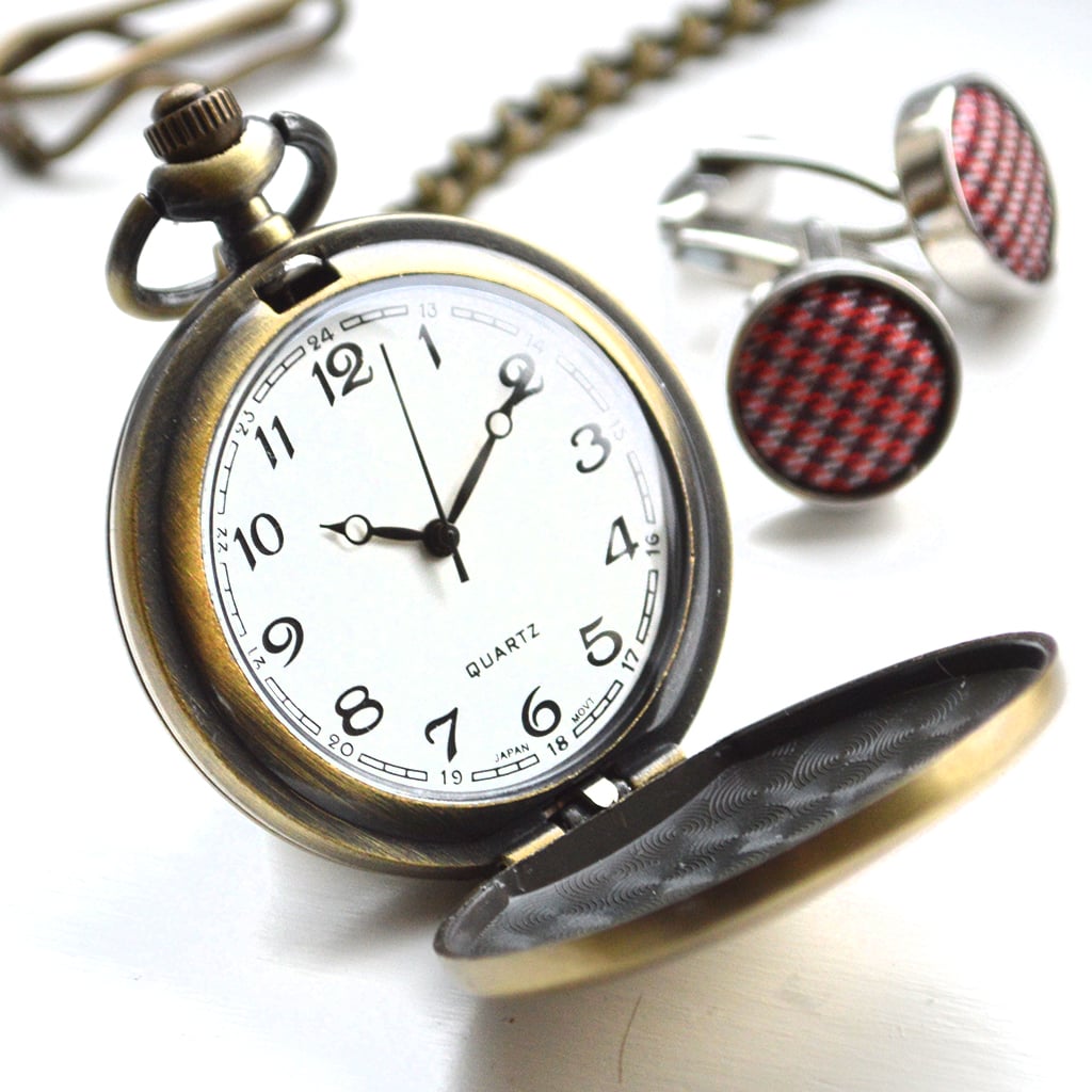 Engraved Bronze Pocket Watch With Arabic Numerals - GiftsOnline4U