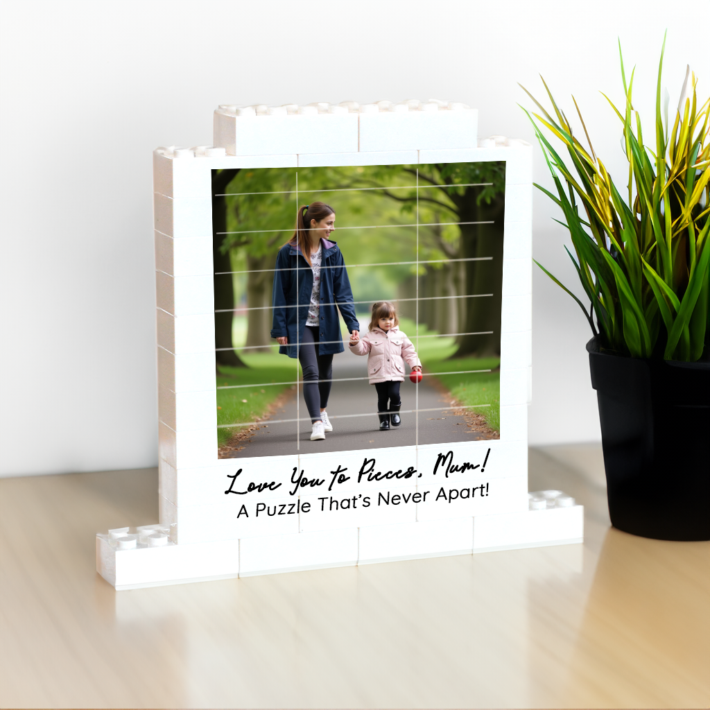 Personalised LEGO-Style Photo Block – Perfect for Mum
